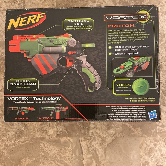 Nerf | Toys | Nib Nerf Quickfire Disc Blaster Vortex Proton | Poshmark